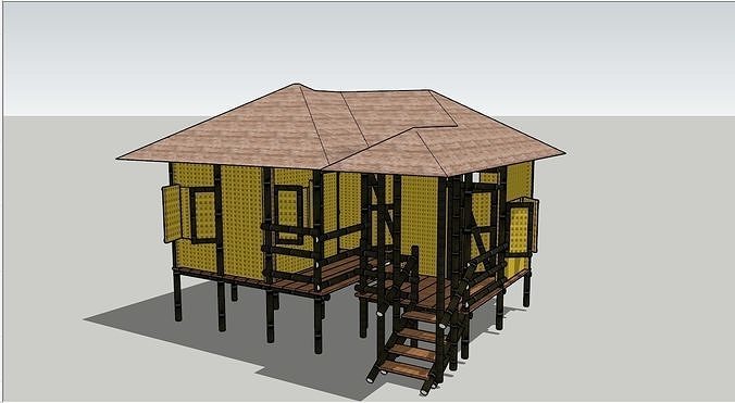 House of bamboo 3D model | CGTrader
