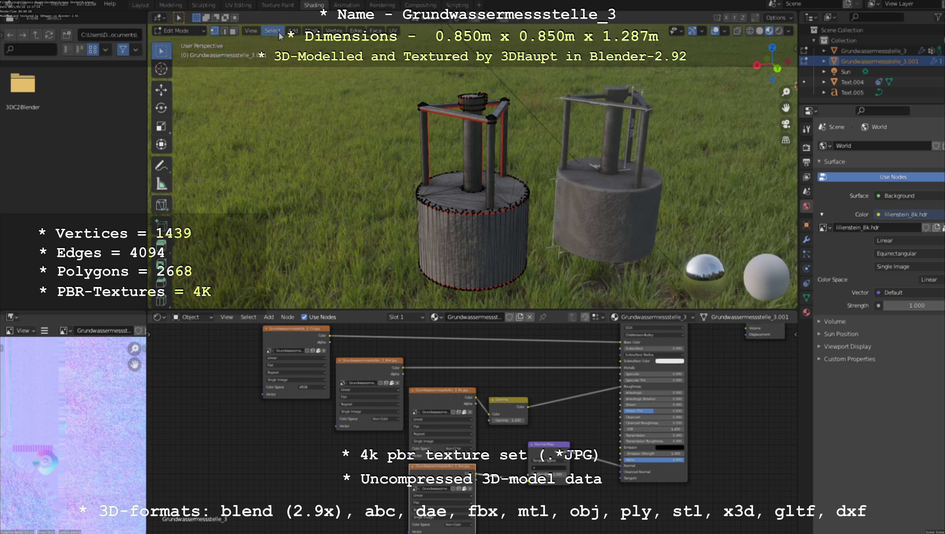 Groundwater monitoring wells version 2 3D Model Collection | CGTrader