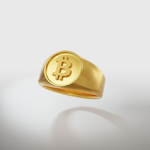Bitcoin ring 3D print model 3D model 3D printable | CGTrader