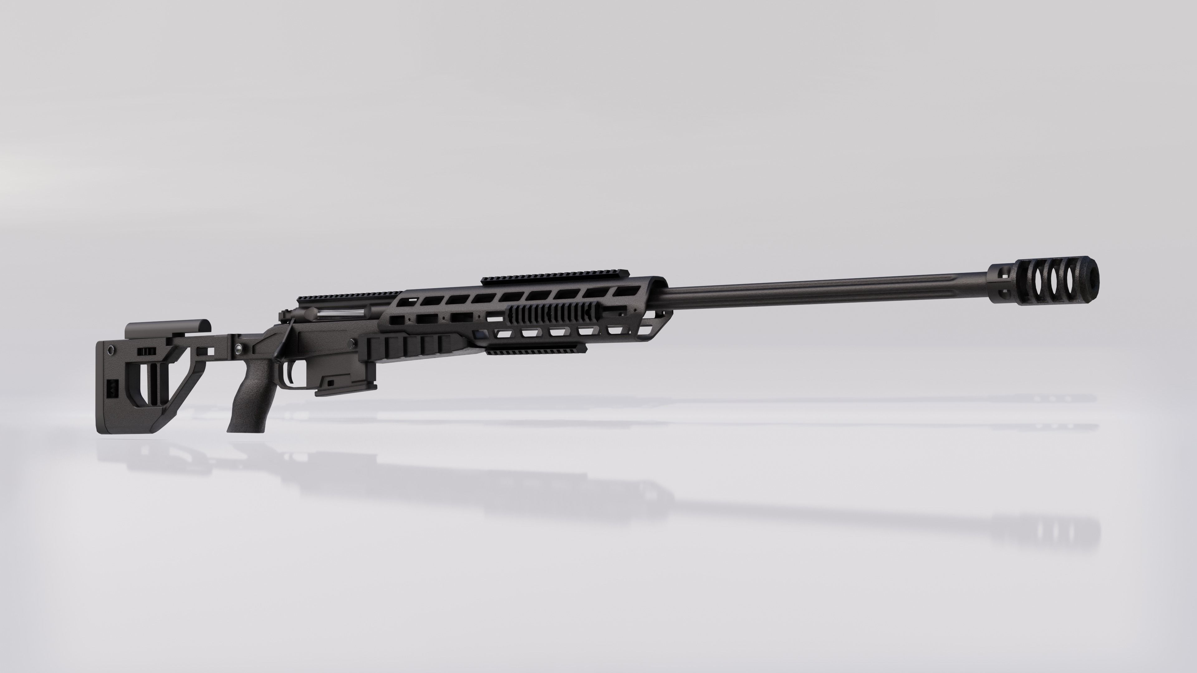 T-5000 Russian Sniper Rifle LOW POLY 3D model | CGTrader