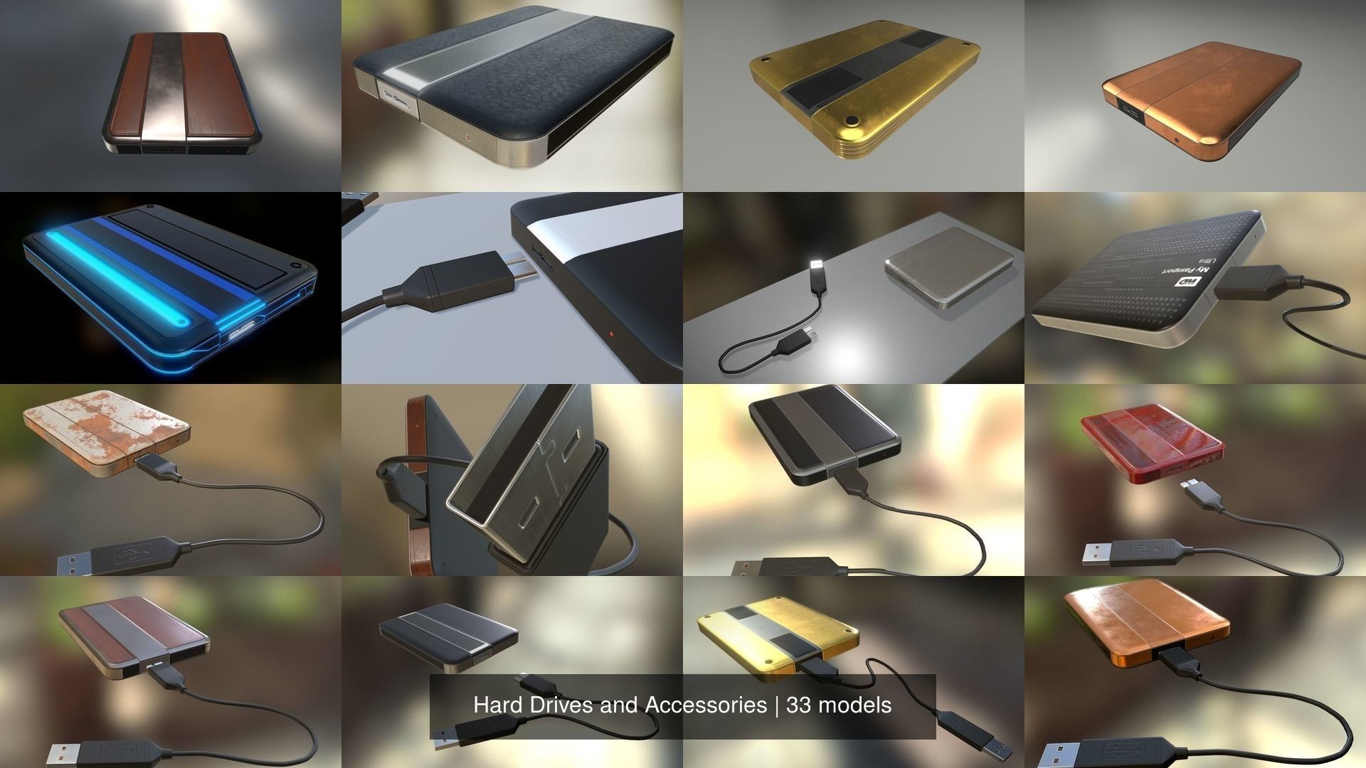 Hard Drives and Accessories 3D Model Collection | CGTrader