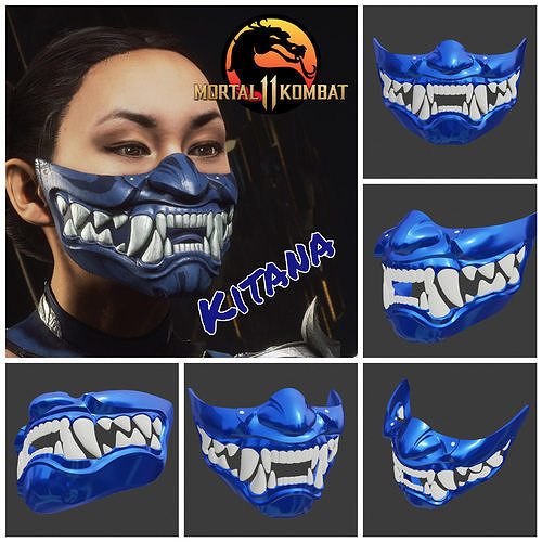 Kitana mask from Mortal Kombat 11 - Regal Daugther of Edenia 3D model ...
