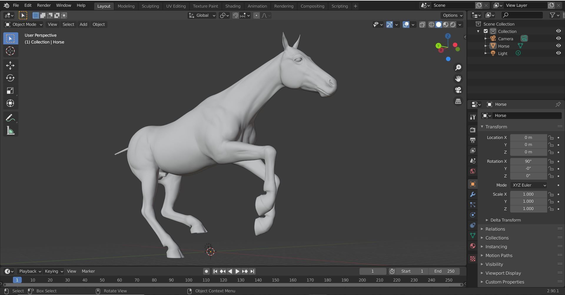 Horse 007 3D model 3D printable | CGTrader
