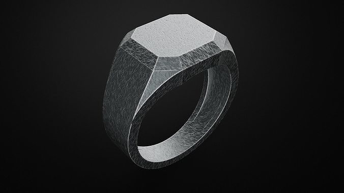 Octagon ring 3D model 3D printable | CGTrader