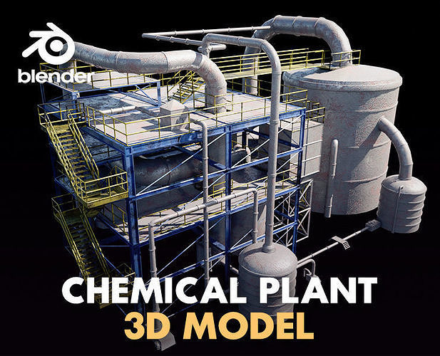 chemical plant 3D model | CGTrader