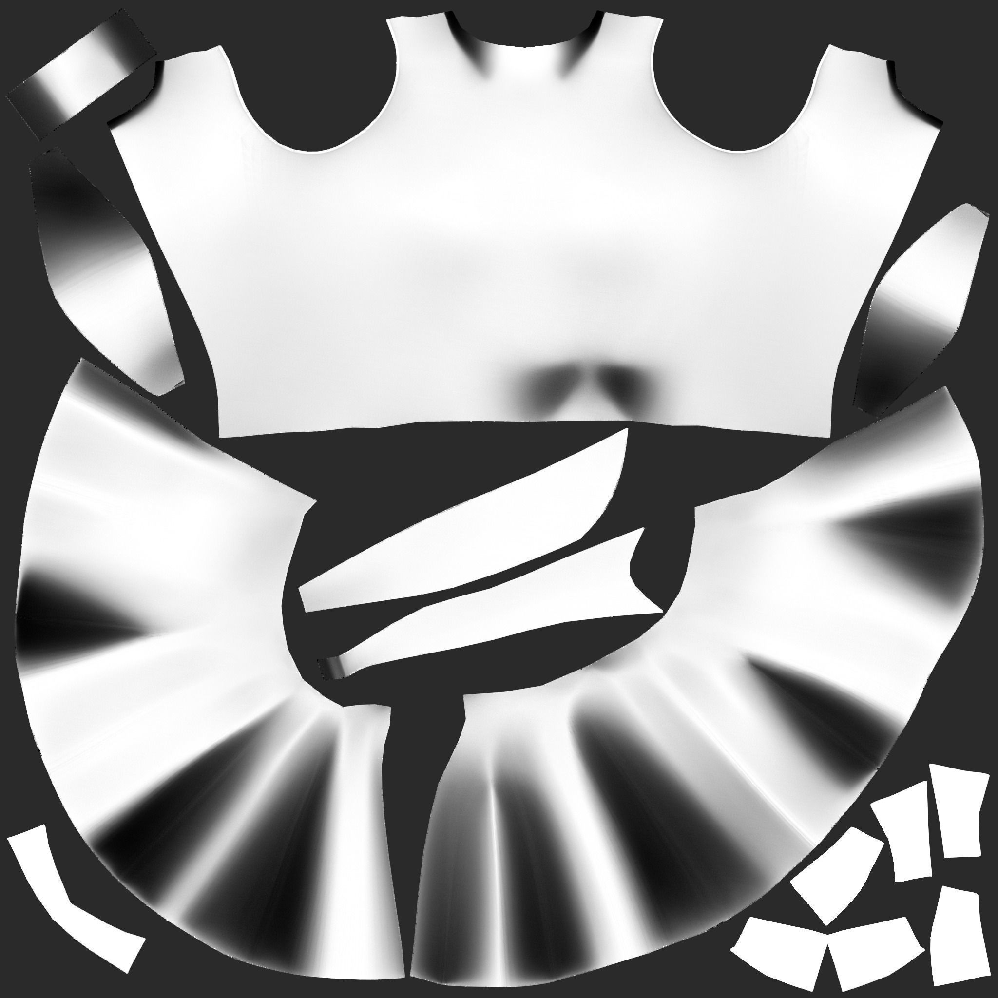 3D model Little Maroon And White Outfit VR / AR / low-poly | CGTrader