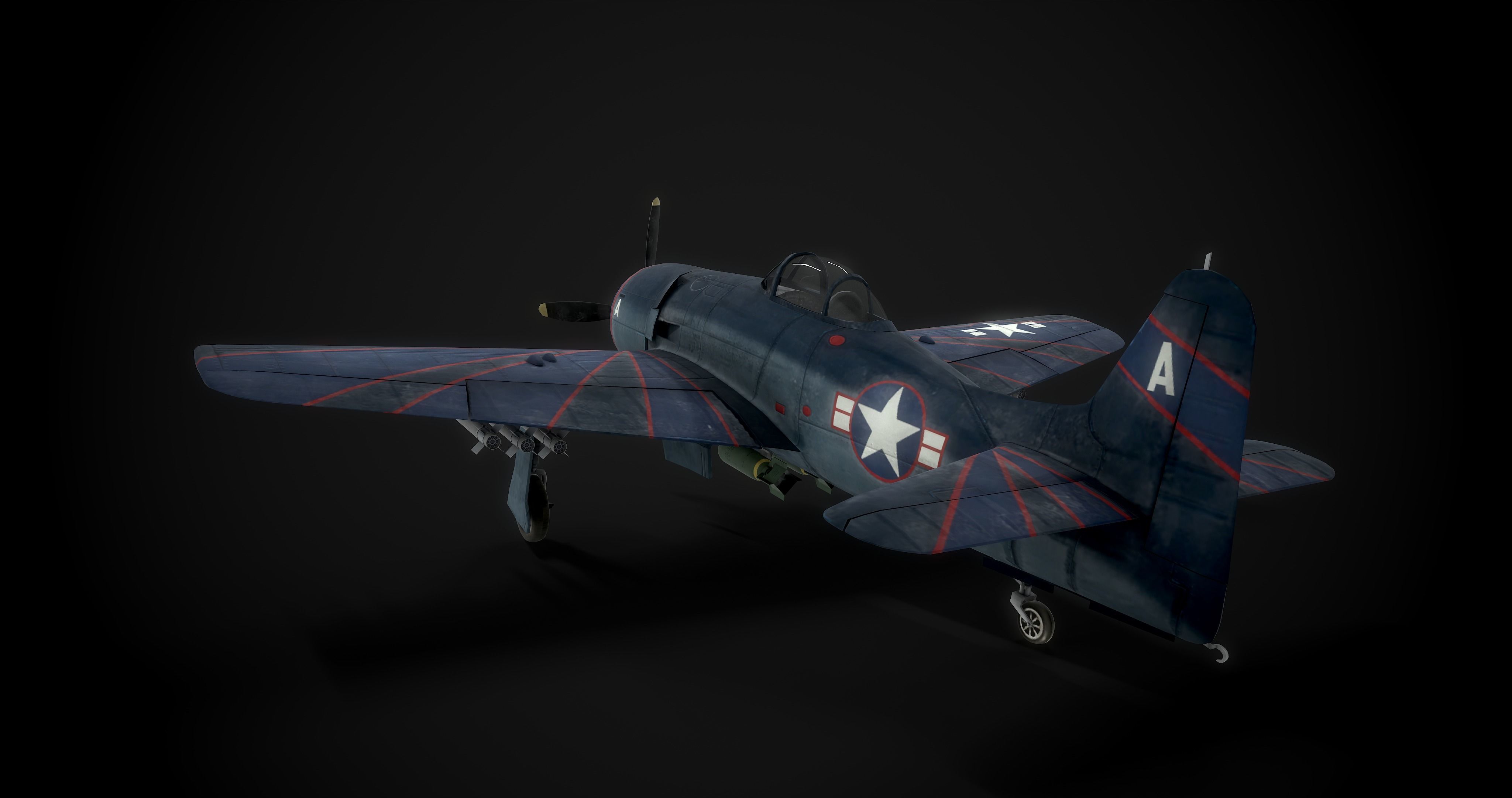 WW2 Grumman F8F Bearcat 3D model | CGTrader