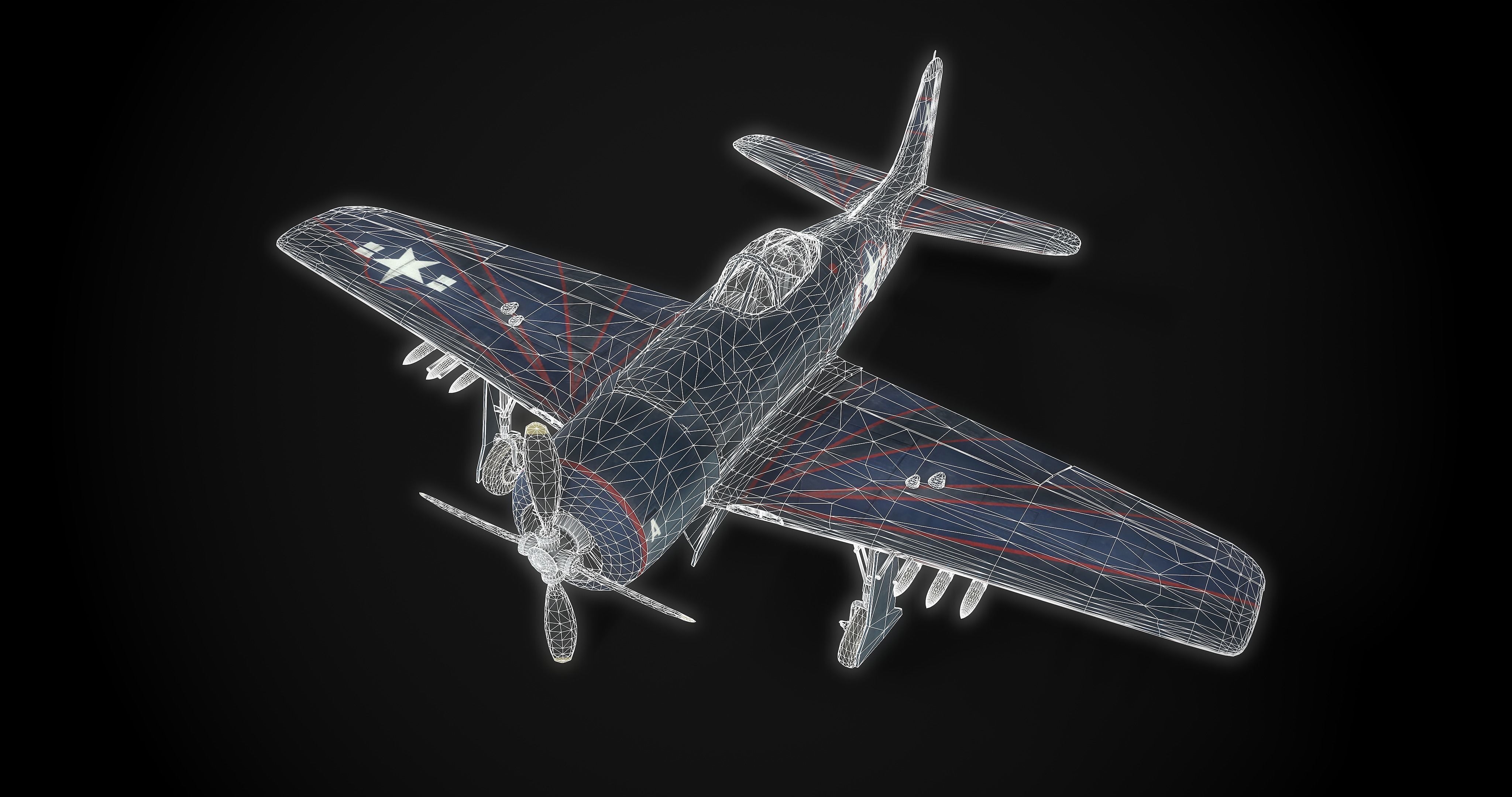 WW2 Grumman F8F Bearcat 3D model | CGTrader