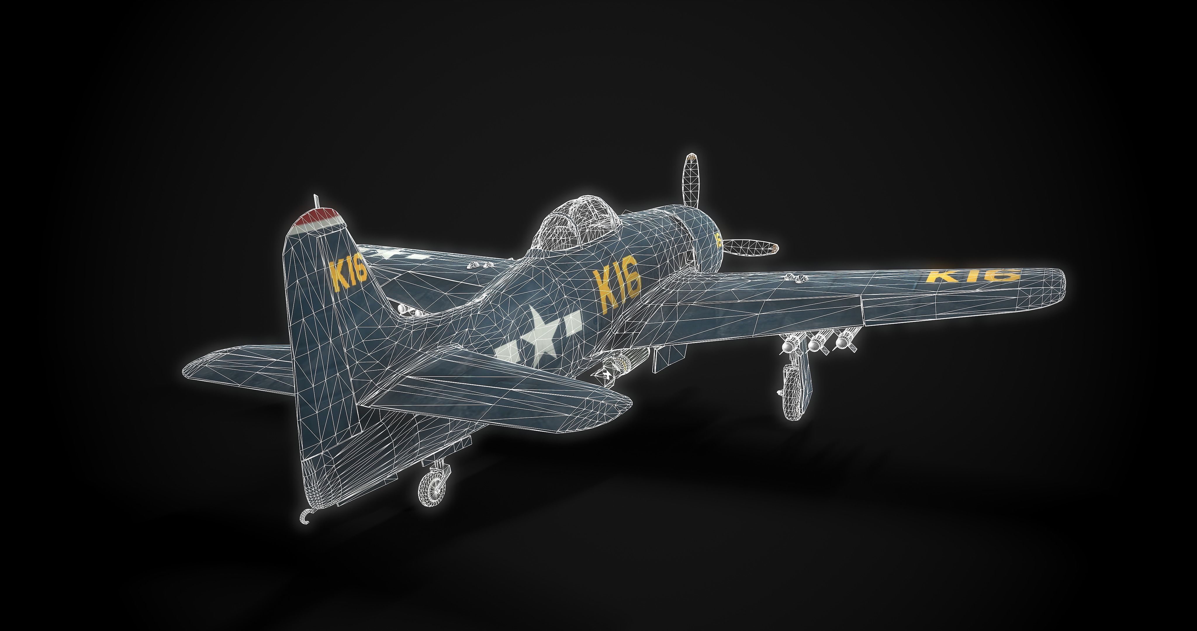 WW2 Grumman F8F Bearcat 3D model | CGTrader