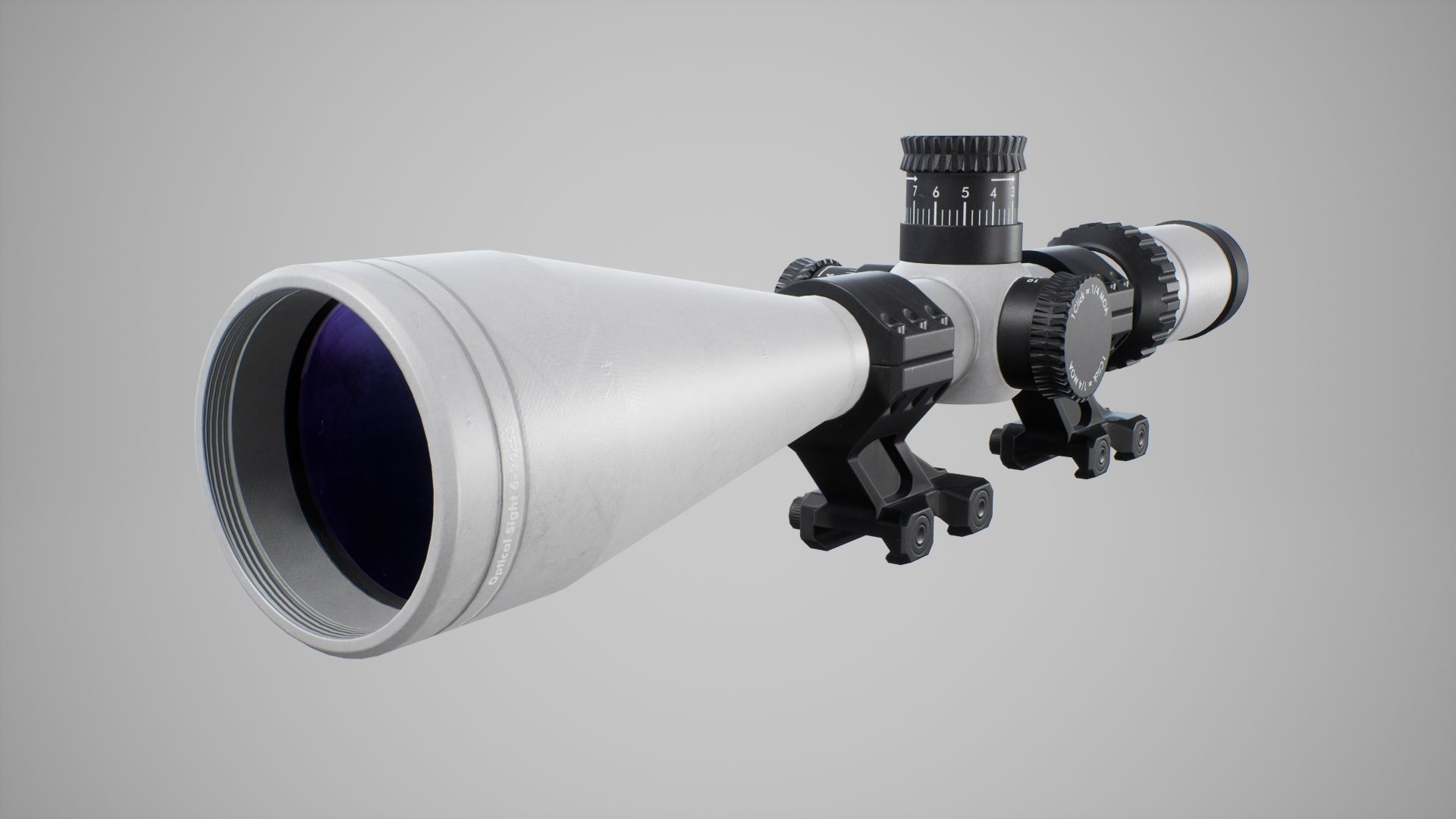 3D model Optical Sight L - FPS Gun Attachment for Unreal Engine VR / AR ...