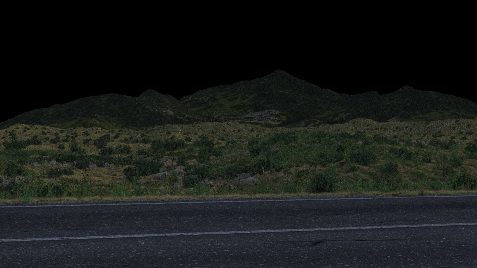 Field road production 3D model | CGTrader