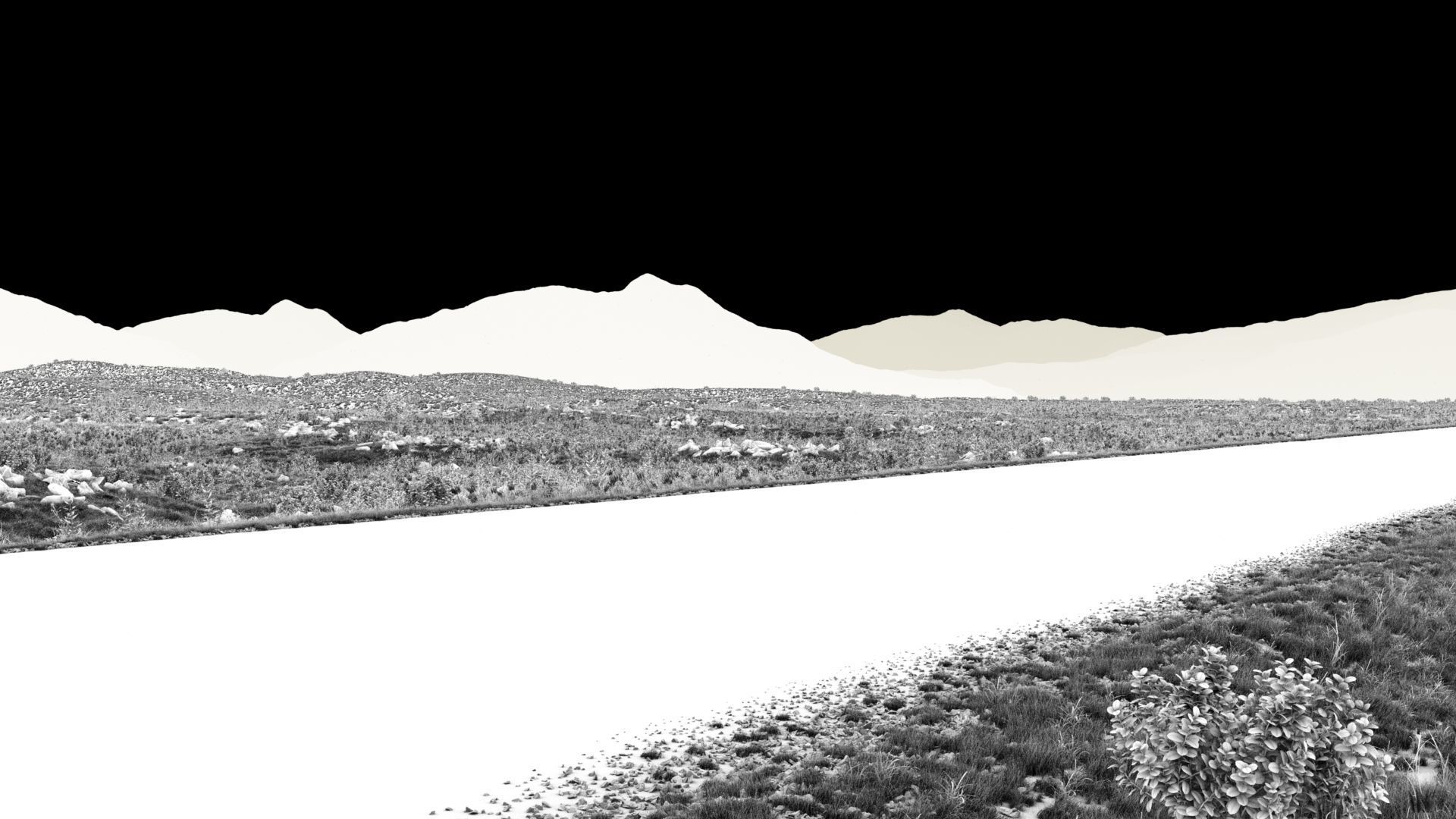 Field road production 3D model | CGTrader