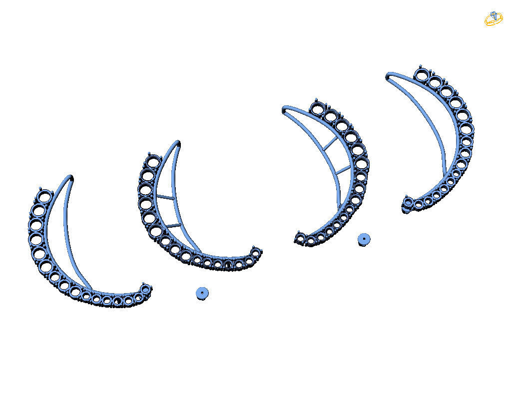 Ear Cuff Earrings 3D model 3D printable | CGTrader