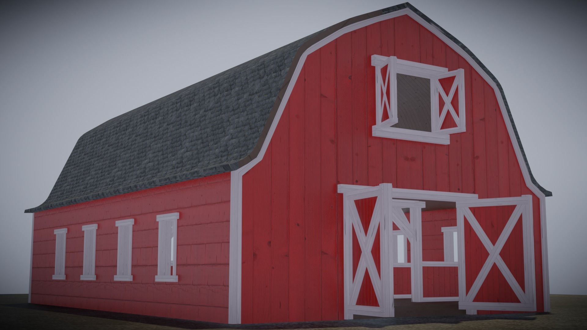 Barn With Inside 3D model | CGTrader