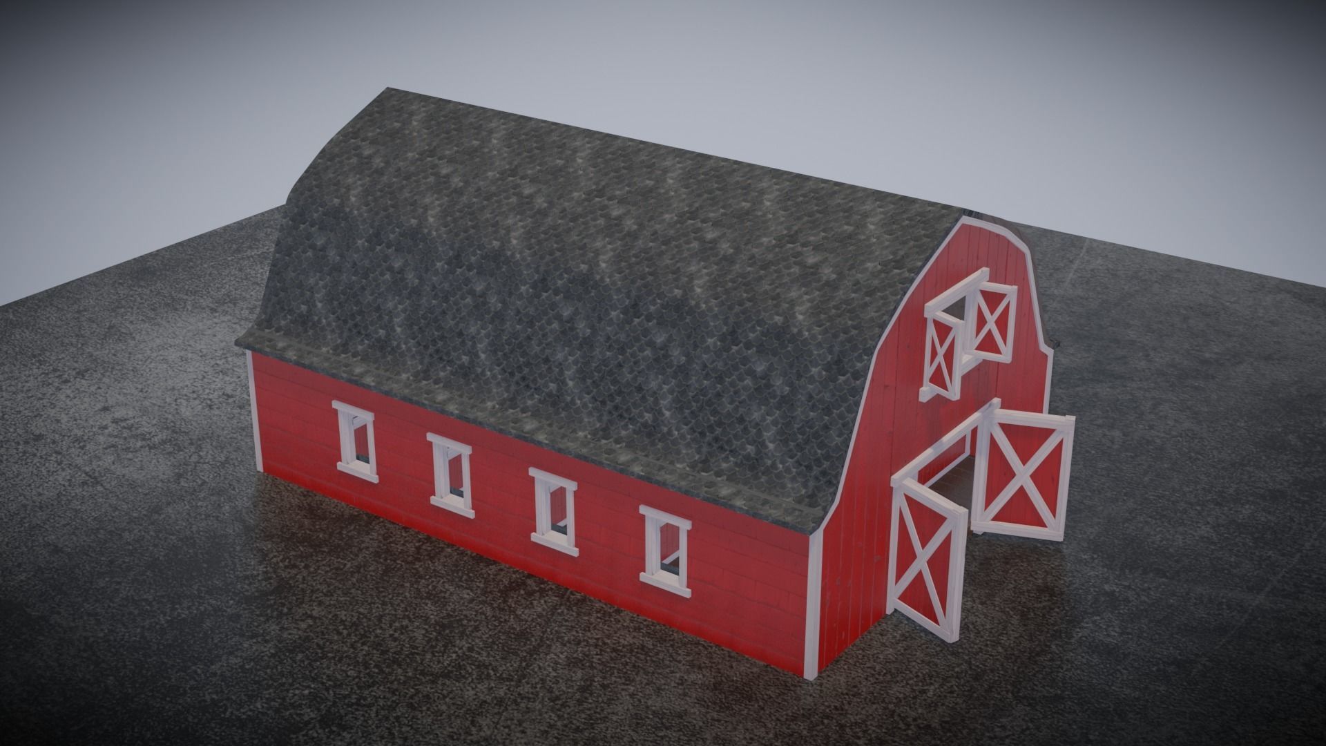 Barn With Inside 3D model | CGTrader