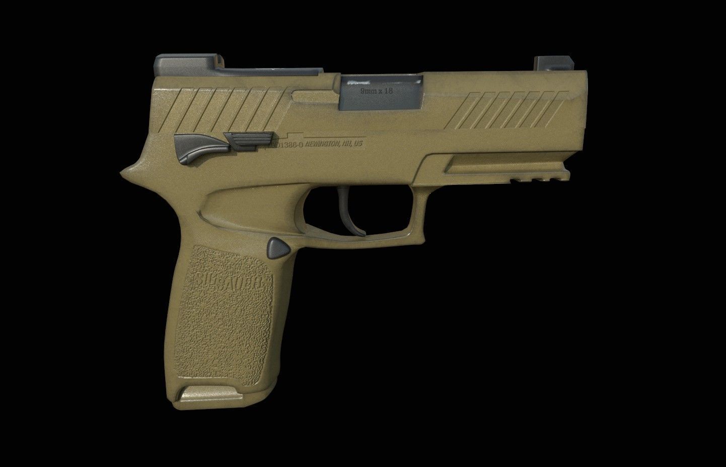 Pistol sig M18 free VR / AR / low-poly 3D model | CGTrader