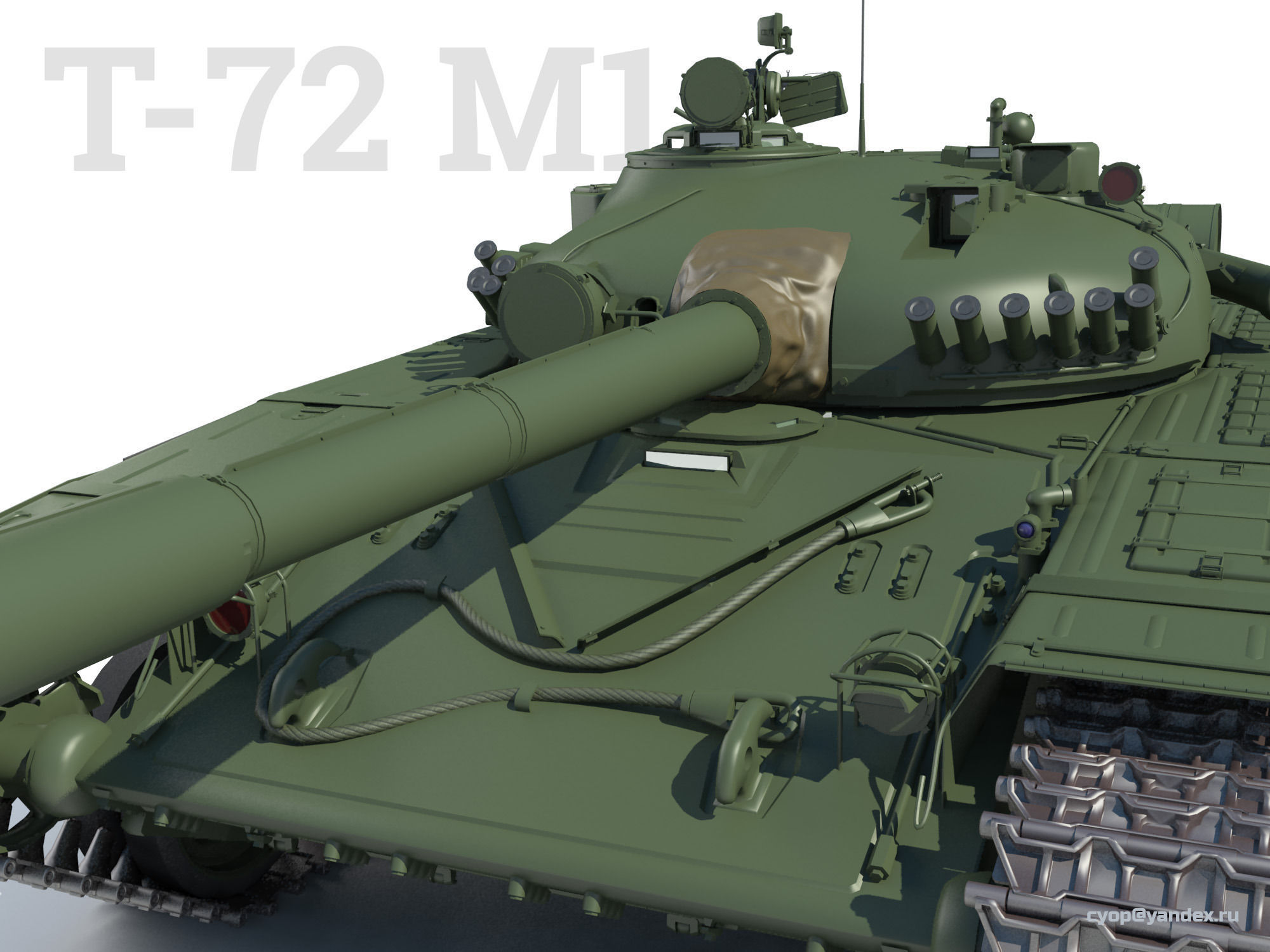 T-72M1 Russian main battle tank 2 tanks in 1 3D model | CGTrader