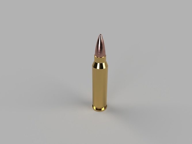 3D model 308 gun cartridge VR / AR / low-poly | CGTrader