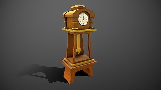 3D model Pendulum Clock - Stylized Cartoon VR / AR / low-poly | CGTrader