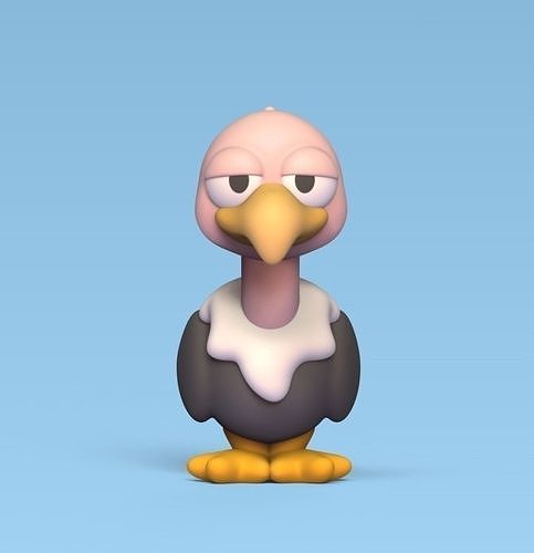 Vulture plastic toy bird 3D model 3D printable | CGTrader