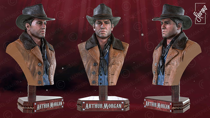Arthur Morgan Bust 3D model 3D printable | CGTrader