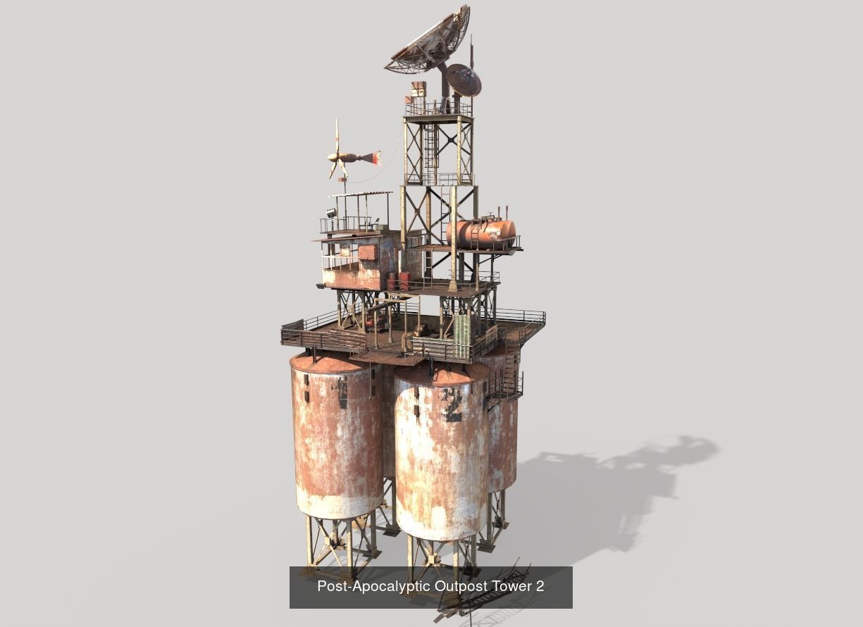 Set Of Post-Apocalyptic Objects 3D Model Collection | CGTrader