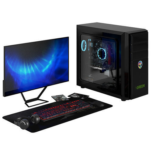 pc set 07 3D model | CGTrader