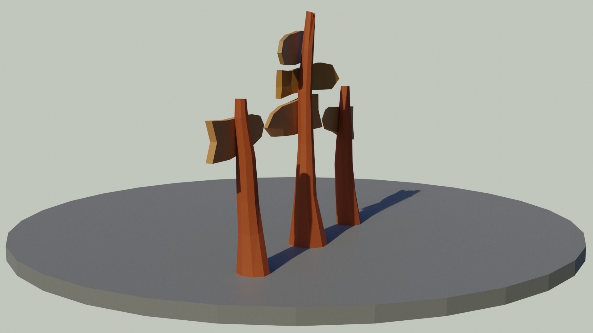 Low Poly Signpost free 3D model | CGTrader