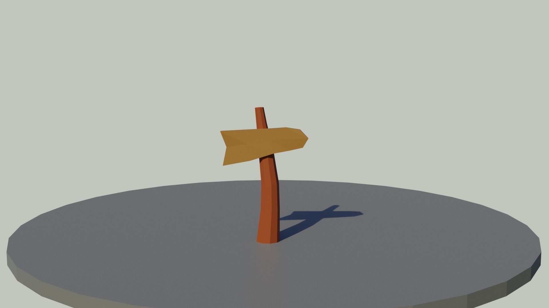 Low Poly Signpost directional sign free 3D model | CGTrader