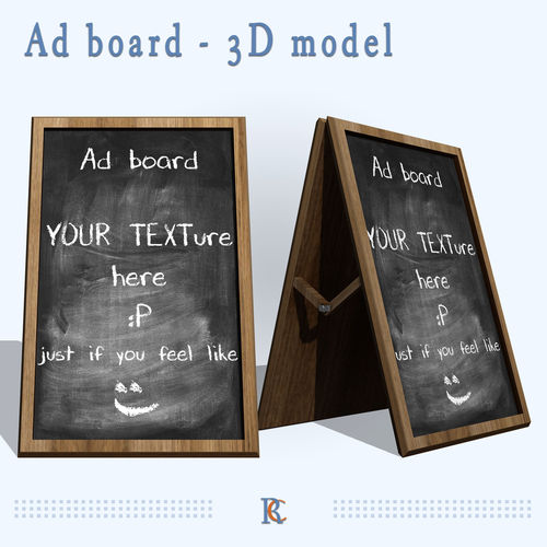 3D model Ad Board VR / AR / low-poly | CGTrader