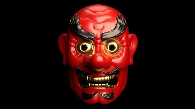 Japan Tengu Mask 3D model 3D printable | CGTrader