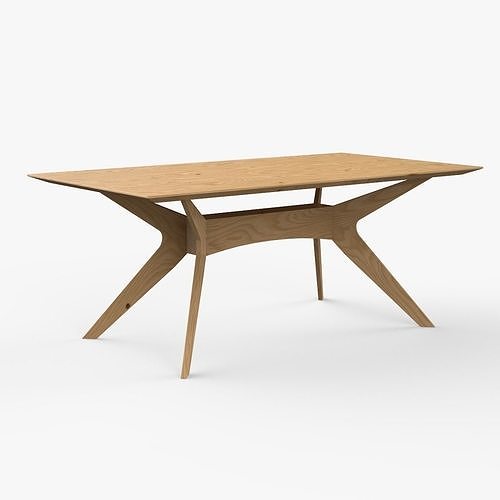 3D model Estrella dining Table oak finish VR / AR / low-poly | CGTrader