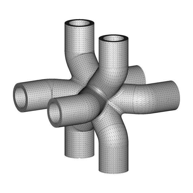 Creative Eight Way Pipe Fitting 3D model 3D printable | CGTrader