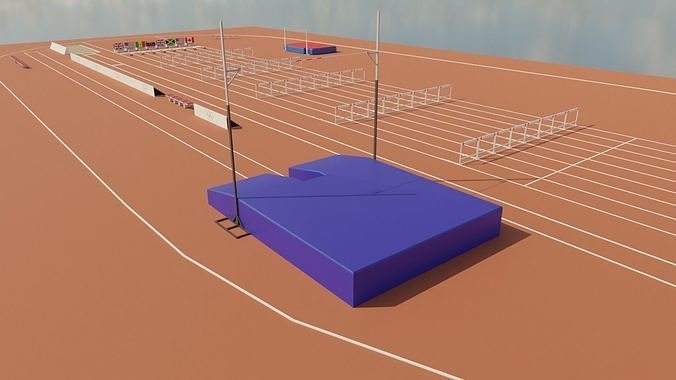 3D model Athletics Track VR / AR / low-poly | CGTrader