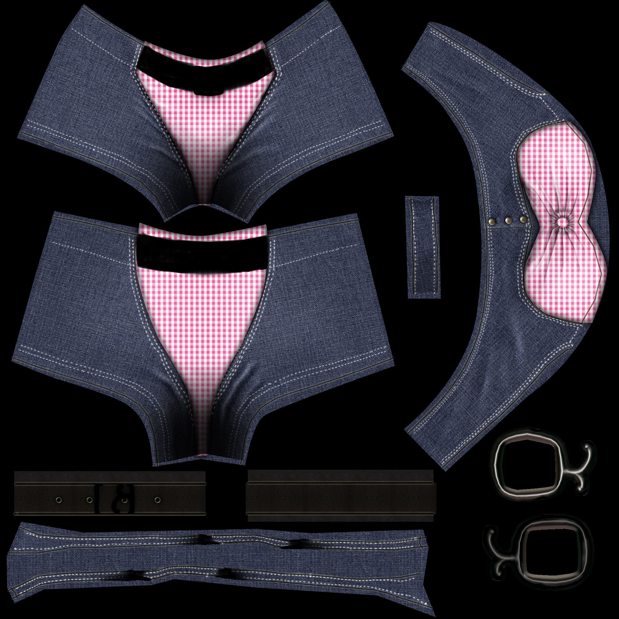 3D model Hot Daisy Duke Outfit VR / AR / low-poly | CGTrader