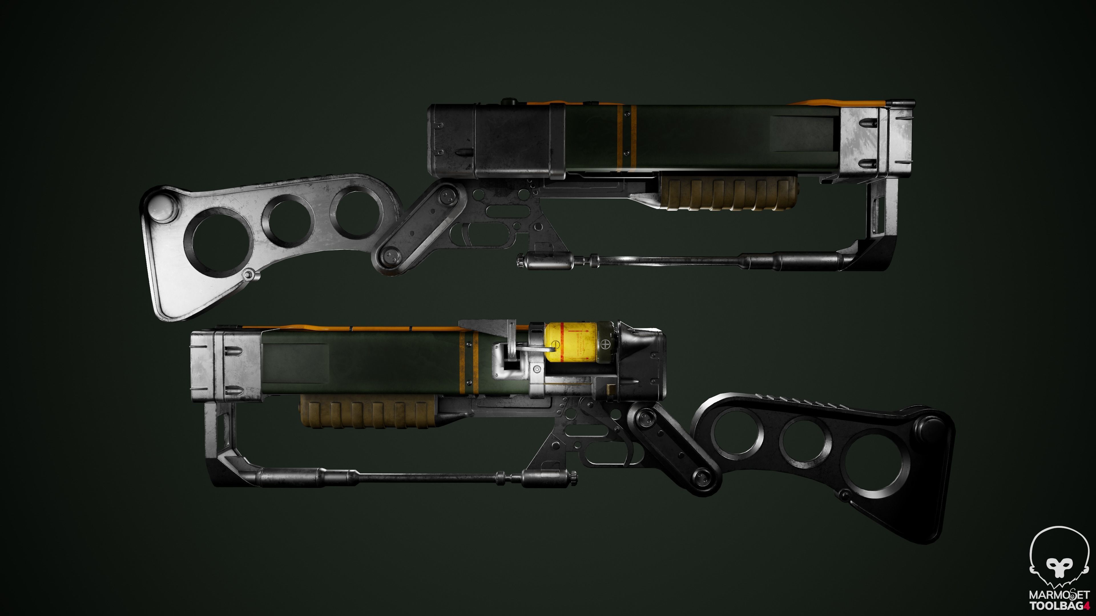 3D model Fallout AER9 Laser Rifle VR / AR / low-poly | CGTrader