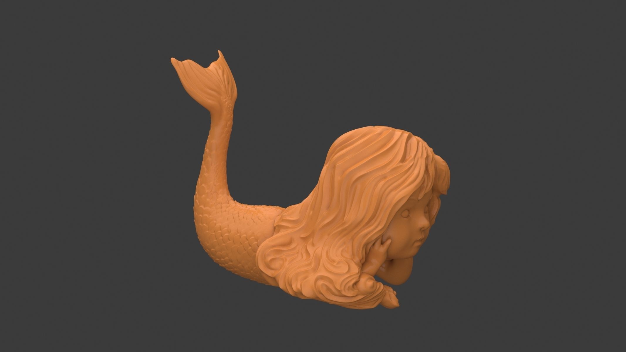 Mini Mermaid 3D model 3D printable | CGTrader