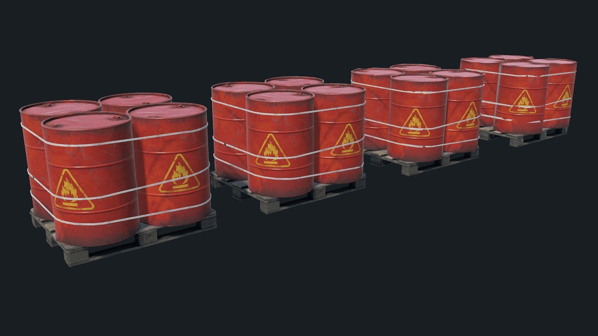 3D model Barrels stack VR / AR / low-poly | CGTrader