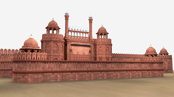 RED FORT 3D model animated | CGTrader