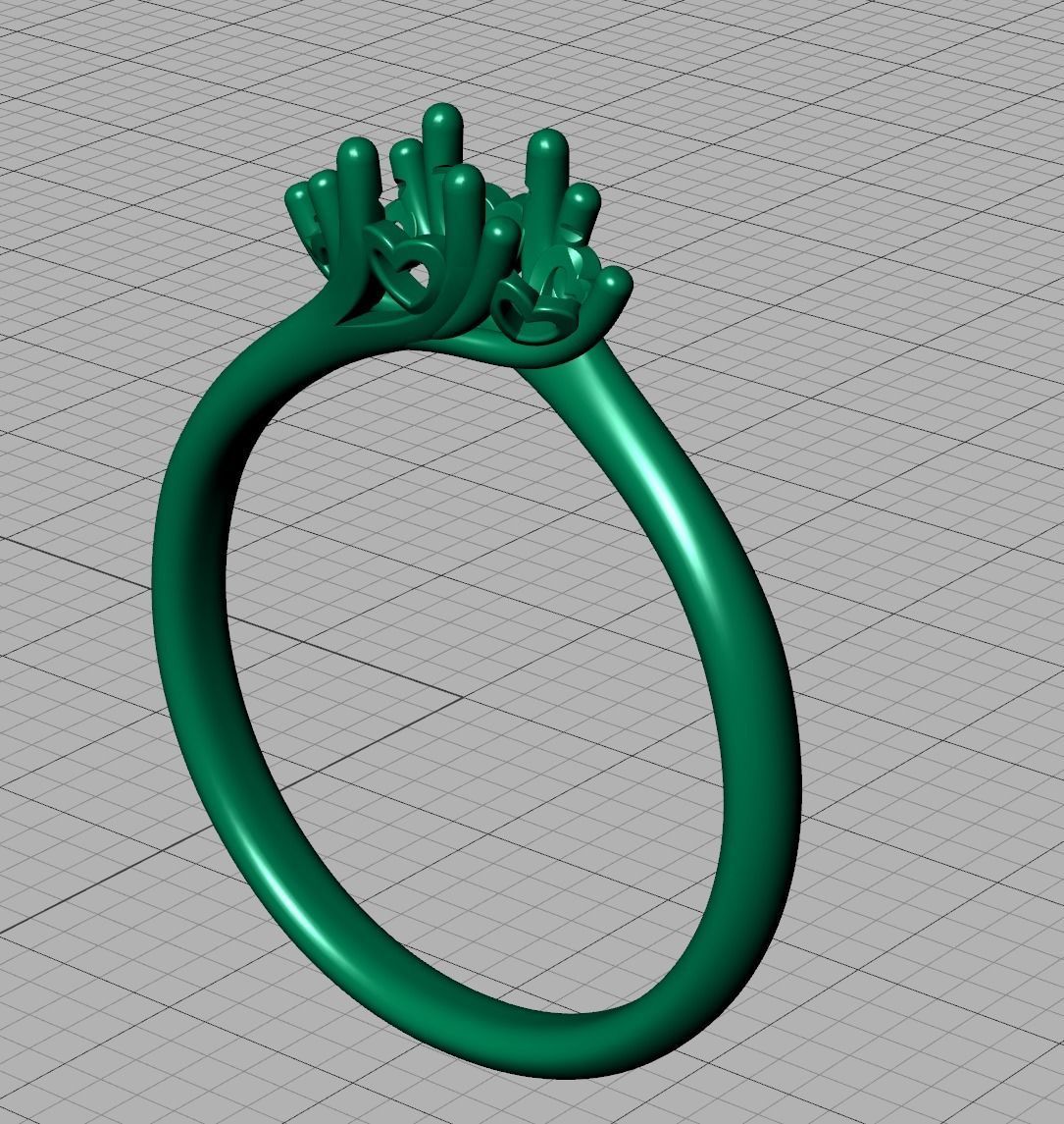 Three Stone Engagement ring Paradise design 3dmodel 3D model 3D ...