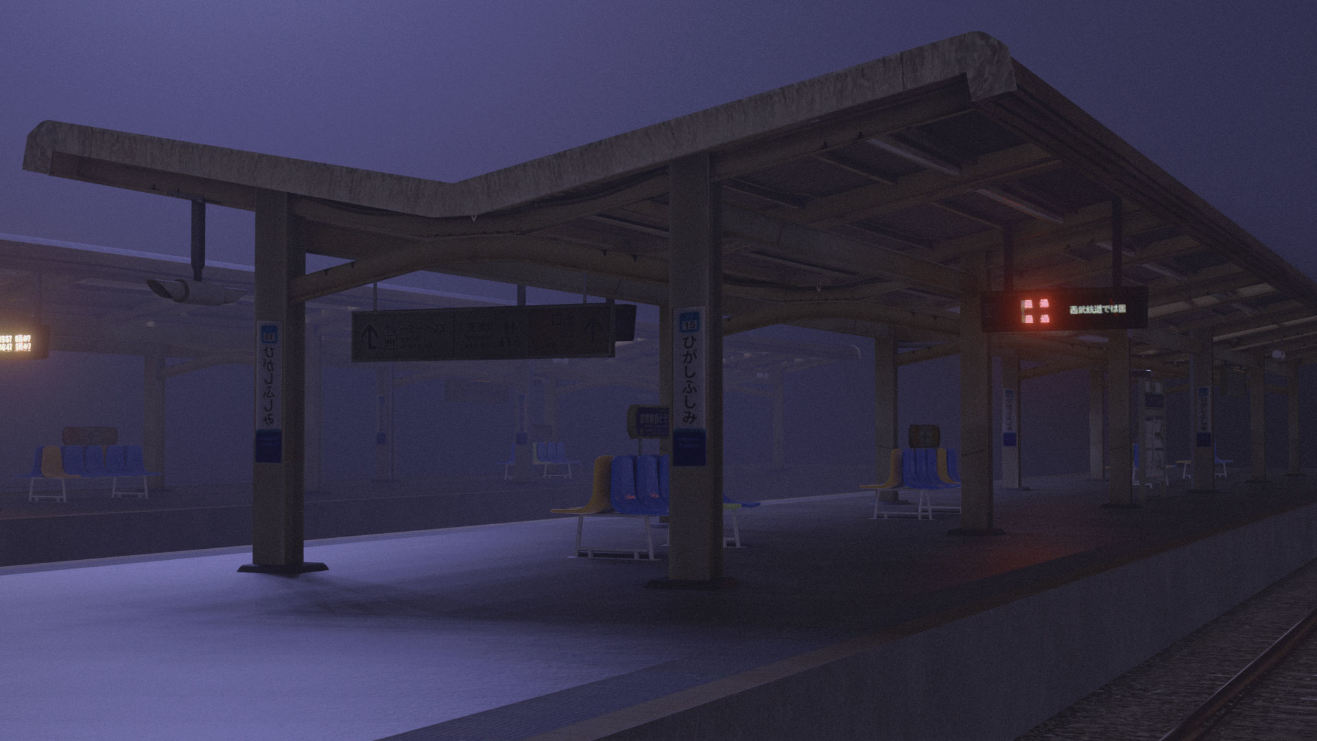 3D model Train Station Environment Modelling VR / AR / low-poly | CGTrader