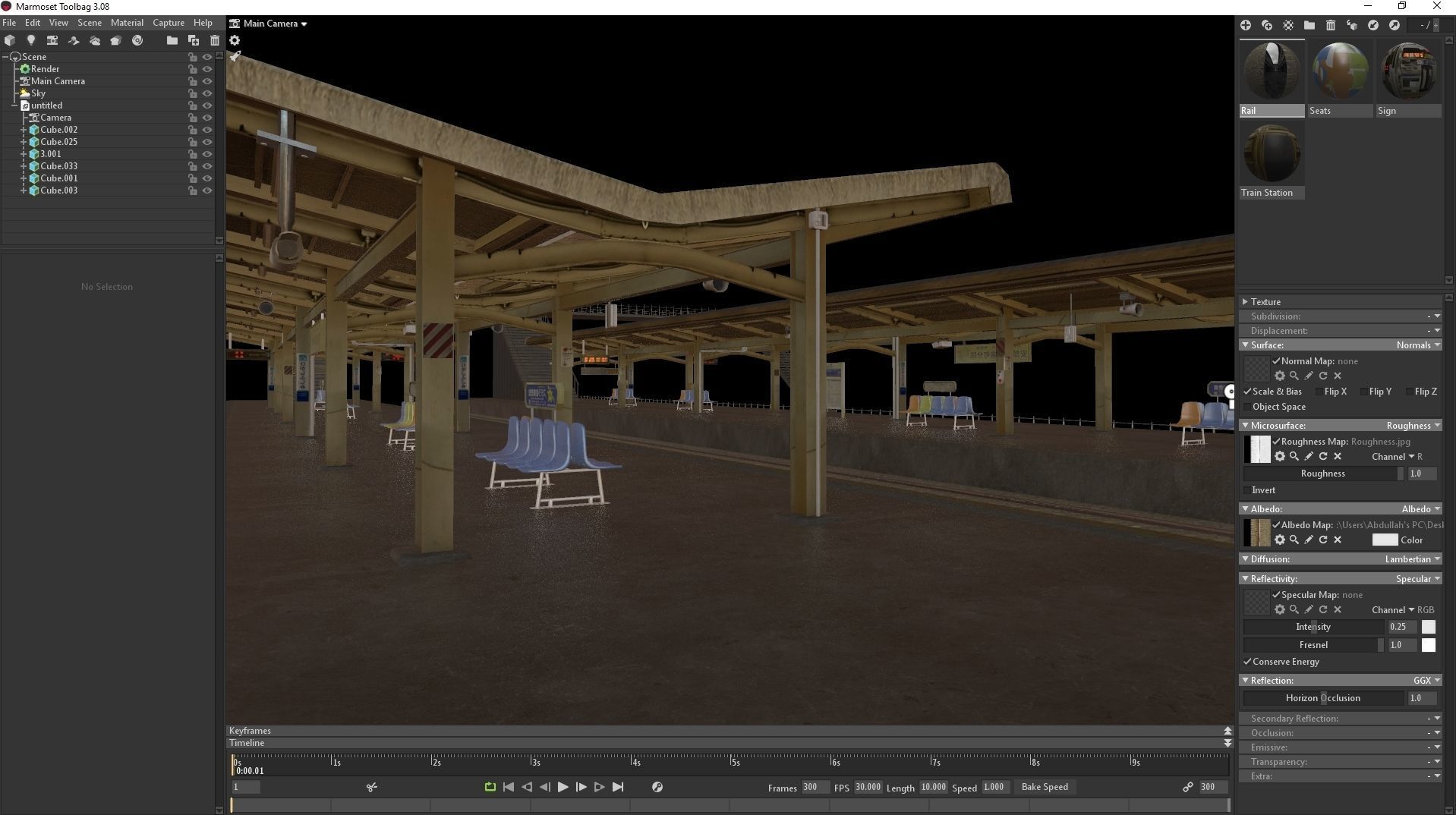 3D model Train Station Environment Modelling VR / AR / low-poly | CGTrader