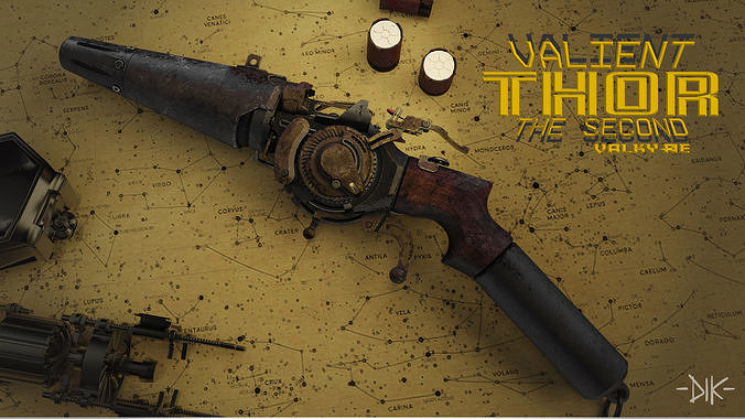 Valient Thor II Space Pistol 3D model | CGTrader