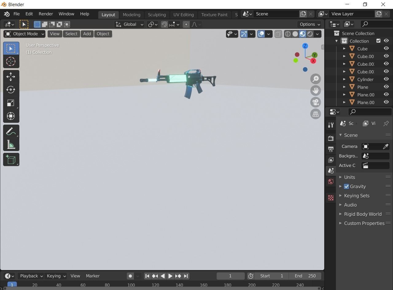 Assult Rifle F-type skin 3D model | CGTrader