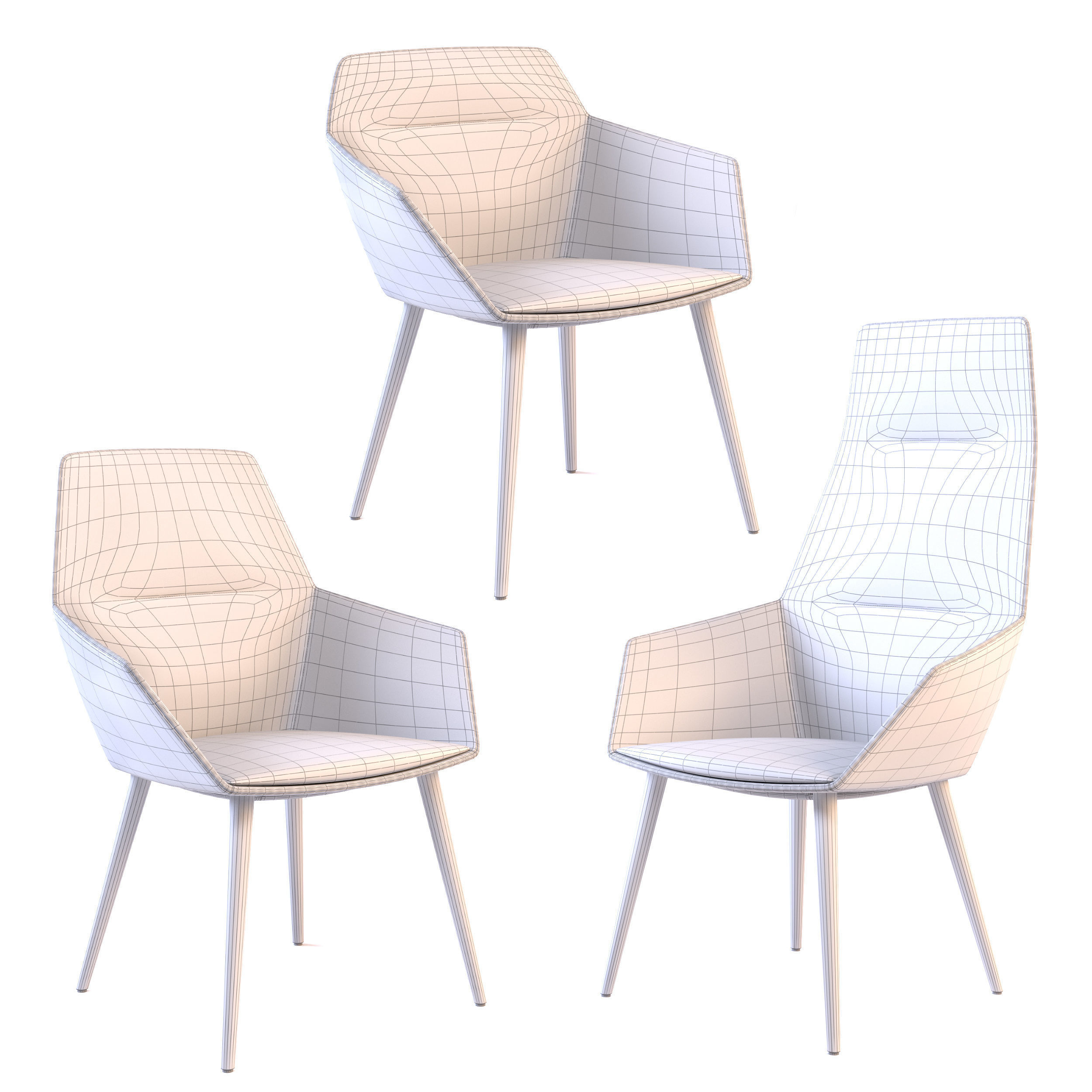Brunner Ray Soft Chairs Collection 3D model | CGTrader