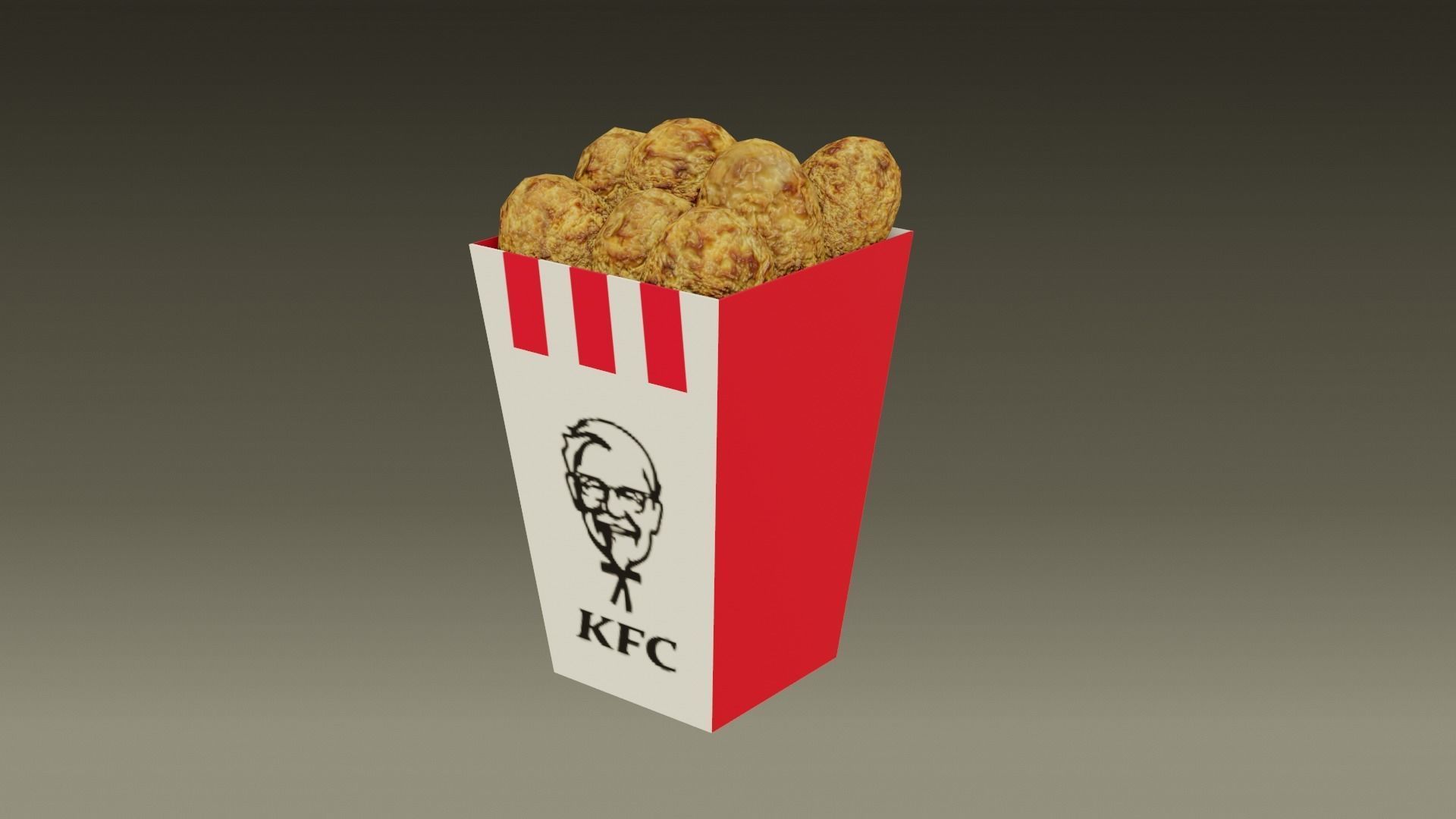 3D model KFC - Kentucky Fried Chicken - medio - 2021 - low poly VR / AR ...