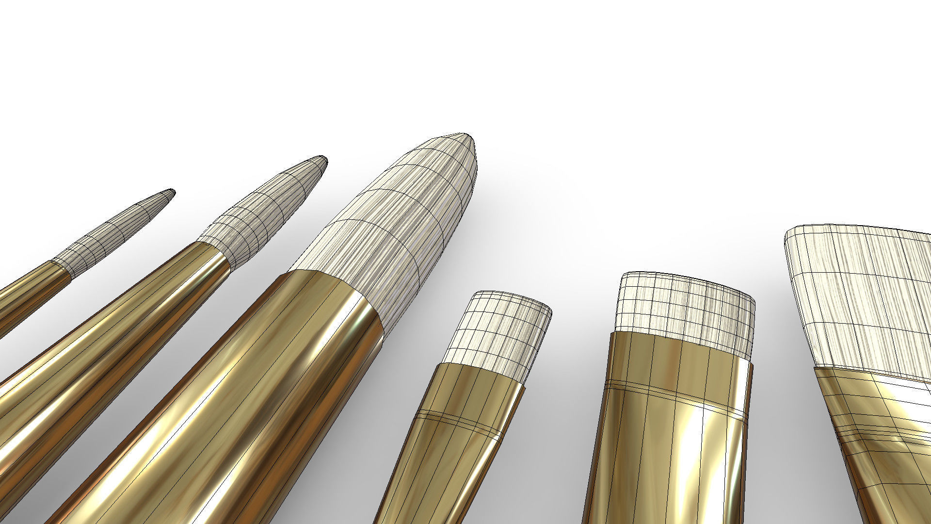 3D model Paintbrush Set VR / AR / low-poly | CGTrader