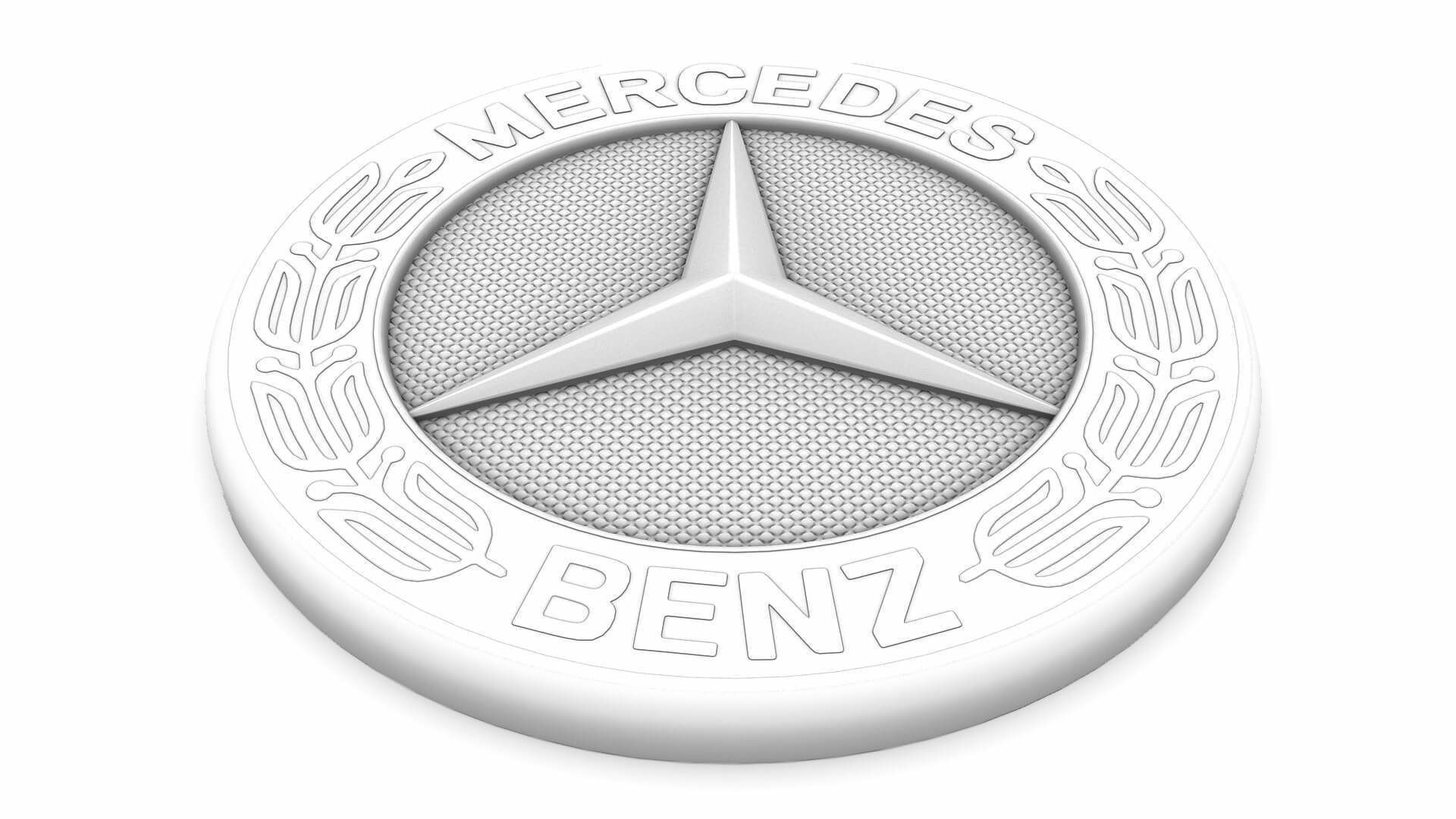 3D model Realistic Mercedes-Benz-Logo 3D Model VR / AR / low-poly ...