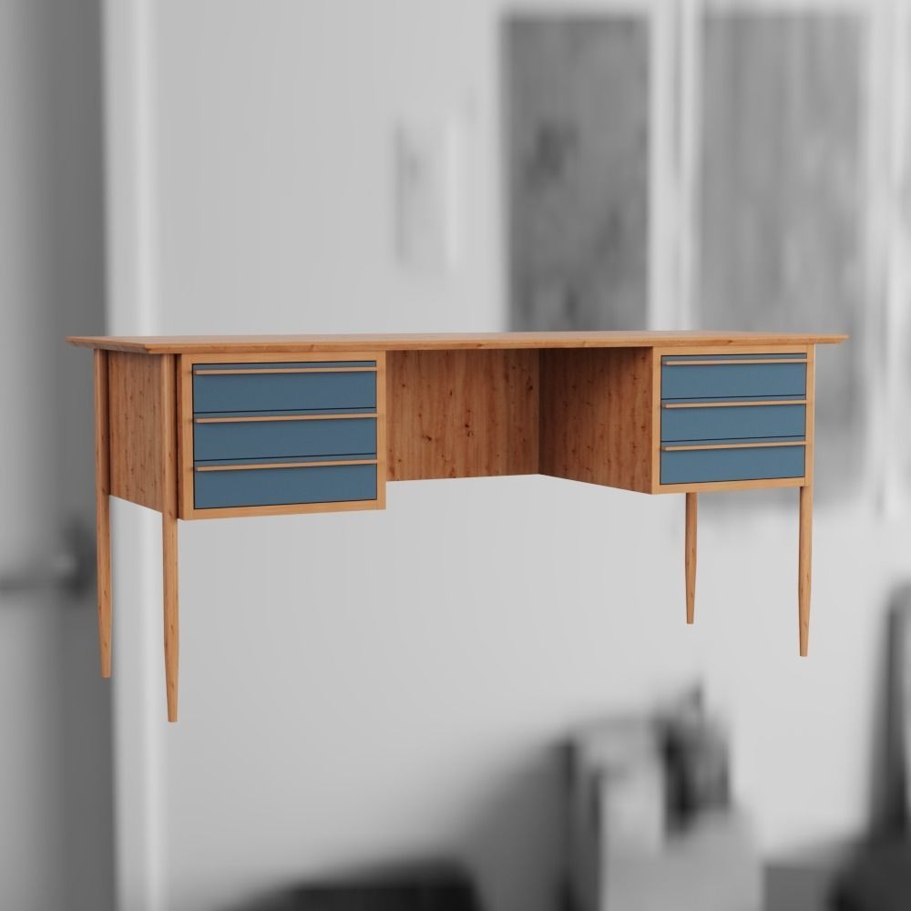 Rabochiy stol Bruni Black 3D model | CGTrader