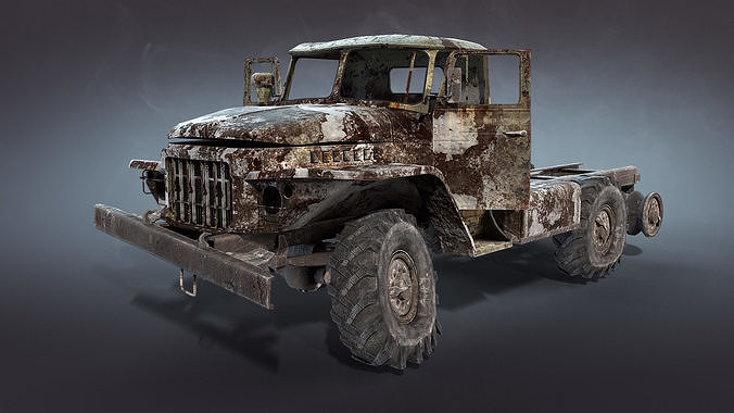 3D model Ural-375 Burnt VR / AR / low-poly | CGTrader